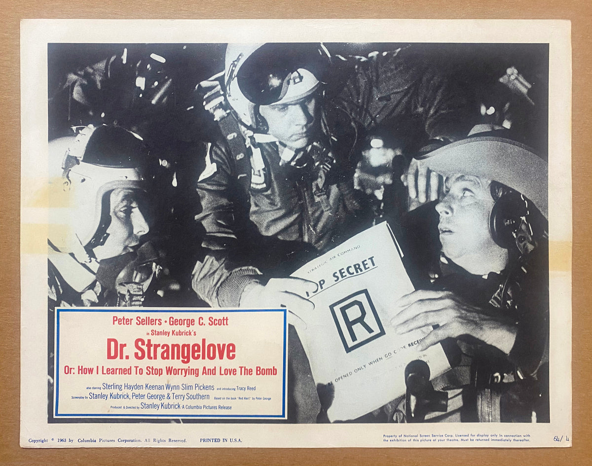 1963 Dr. Strangelove Title Lobby Card Group of 5 Stanley Kubrick Cold ...