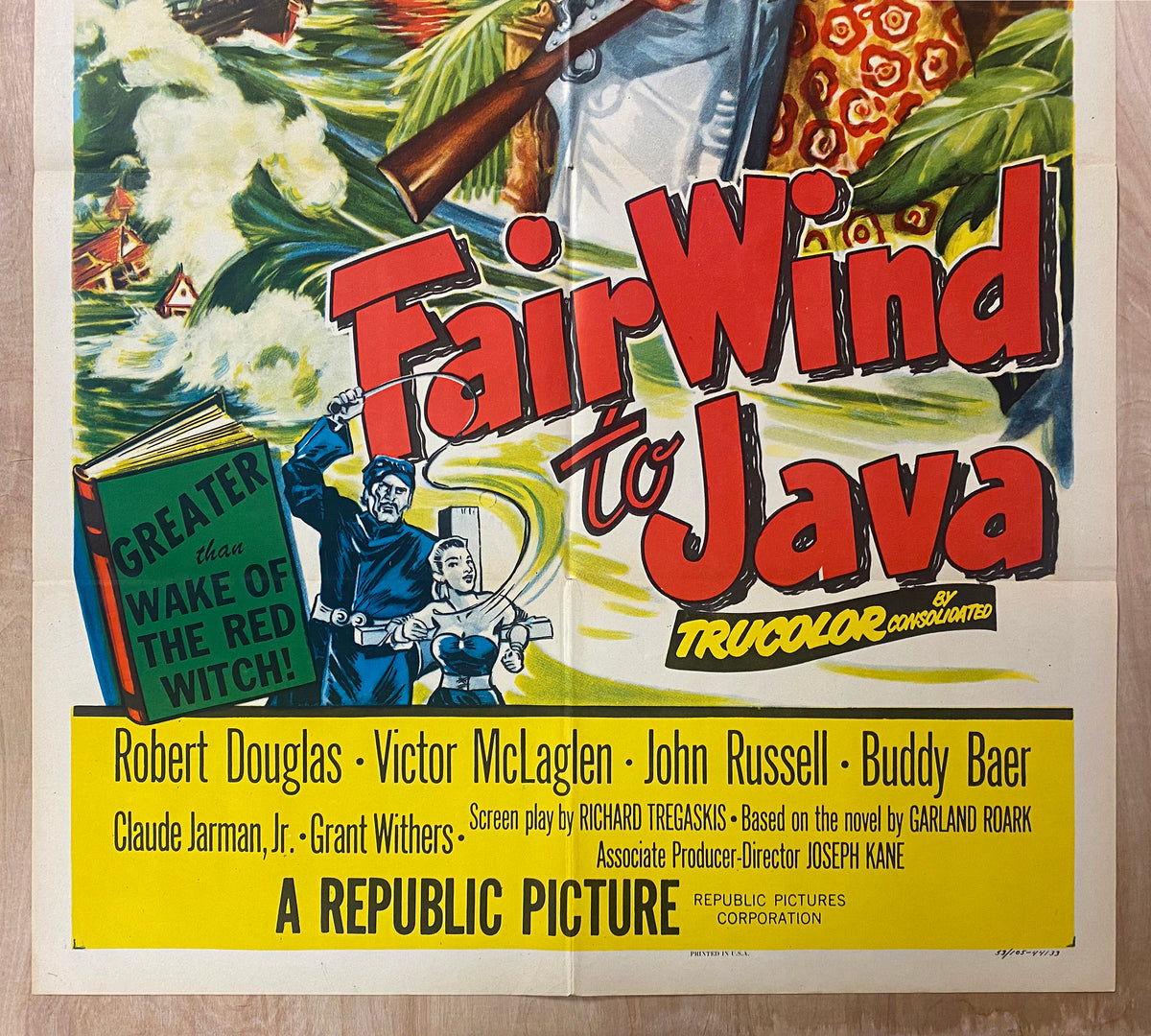 1953 Fair Wind To Java Movie One Sheet Poster Republic Pictures Vintage – Golden Age Posters