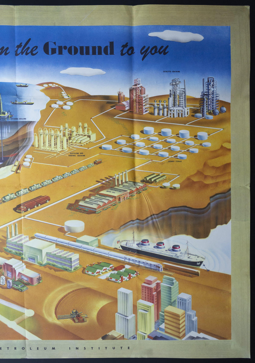 1956 American Petroleum From The Ground To You Poster J. Musacchia ...