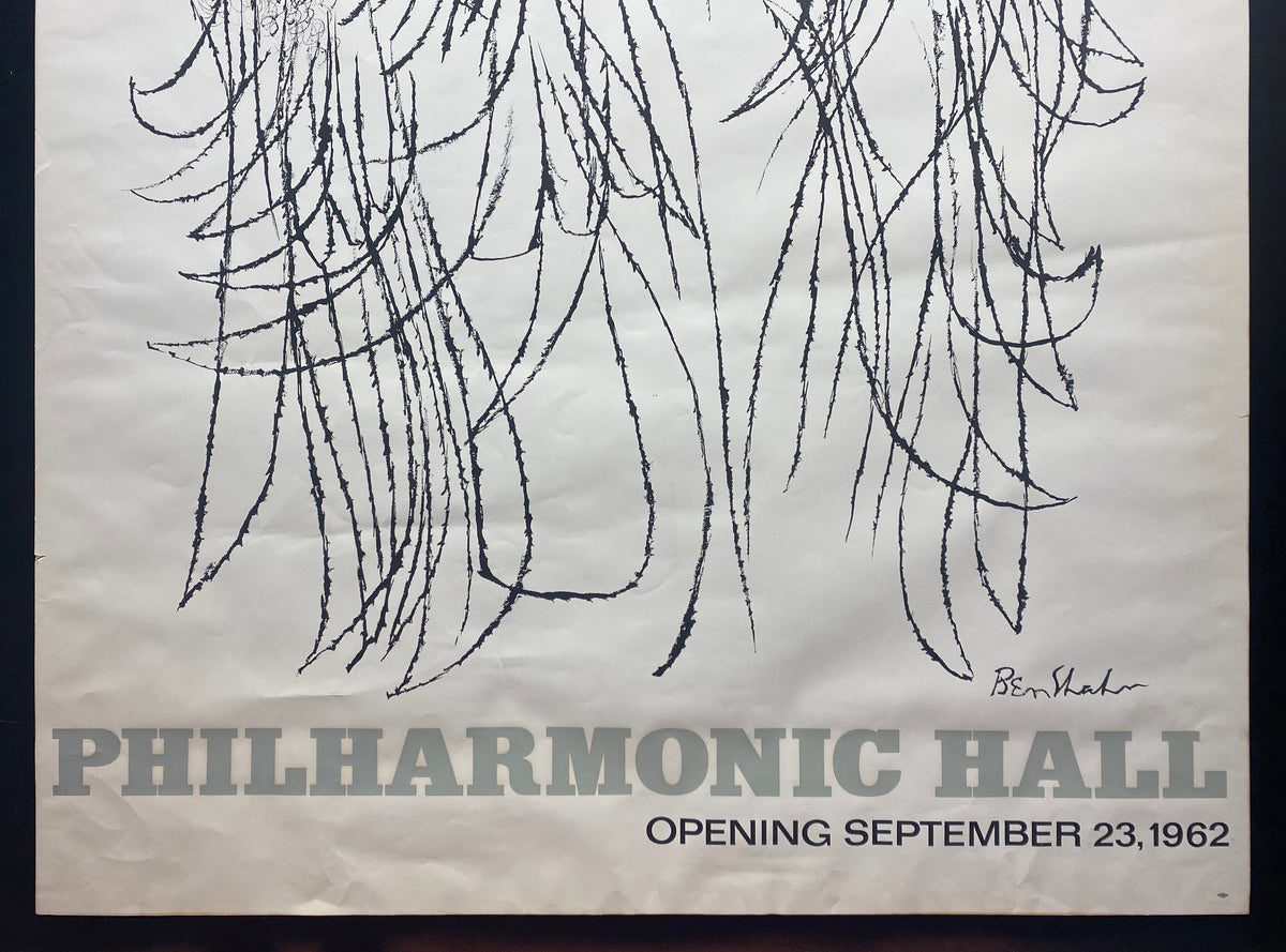 1962 Lincoln Center Philharmonic Hall Opening Poster by Ben Shahn ...