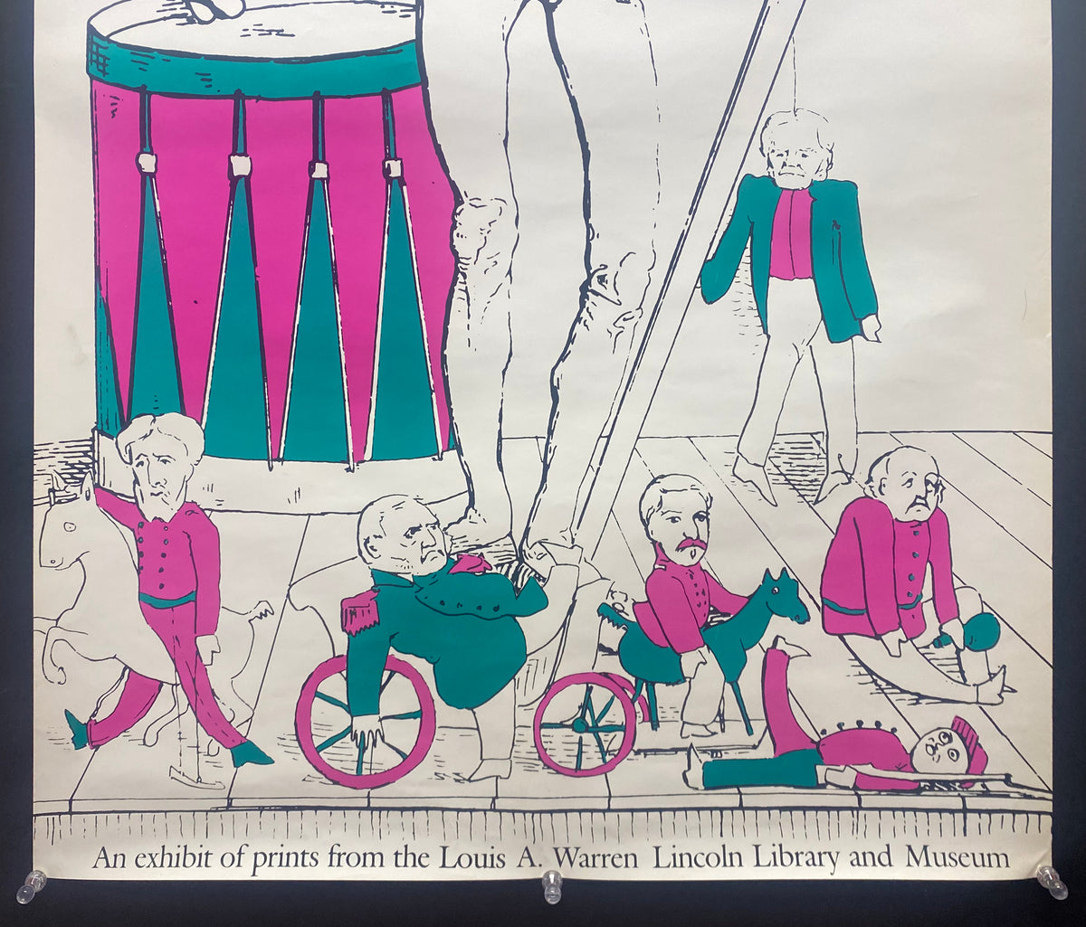 1981 Abraham Lincoln Graphic Art 1860-1865 Exhibit Poster Washington ...