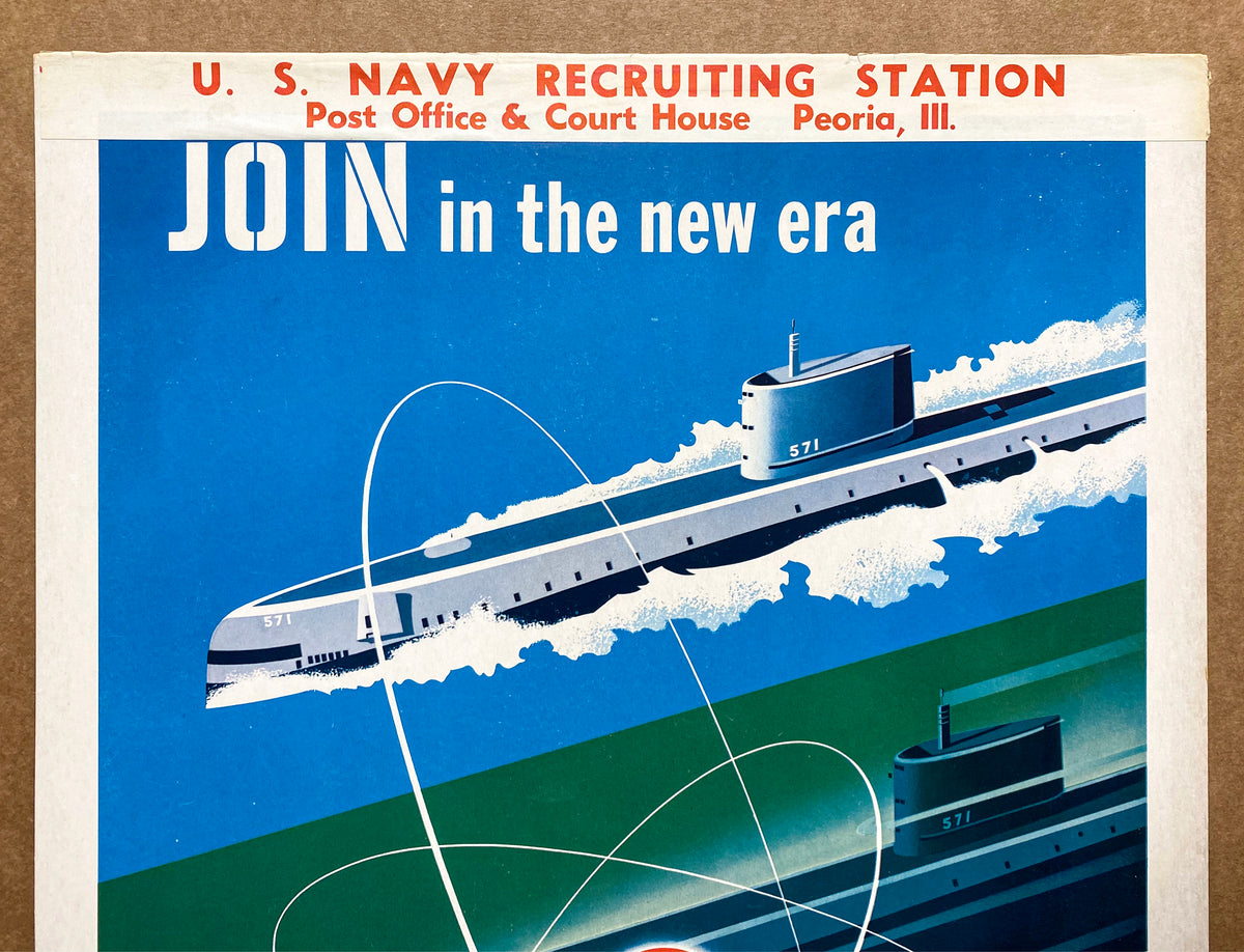 1956 Join In New Era USS Nautilus Submarine Navy Poster Joseph Binder ...