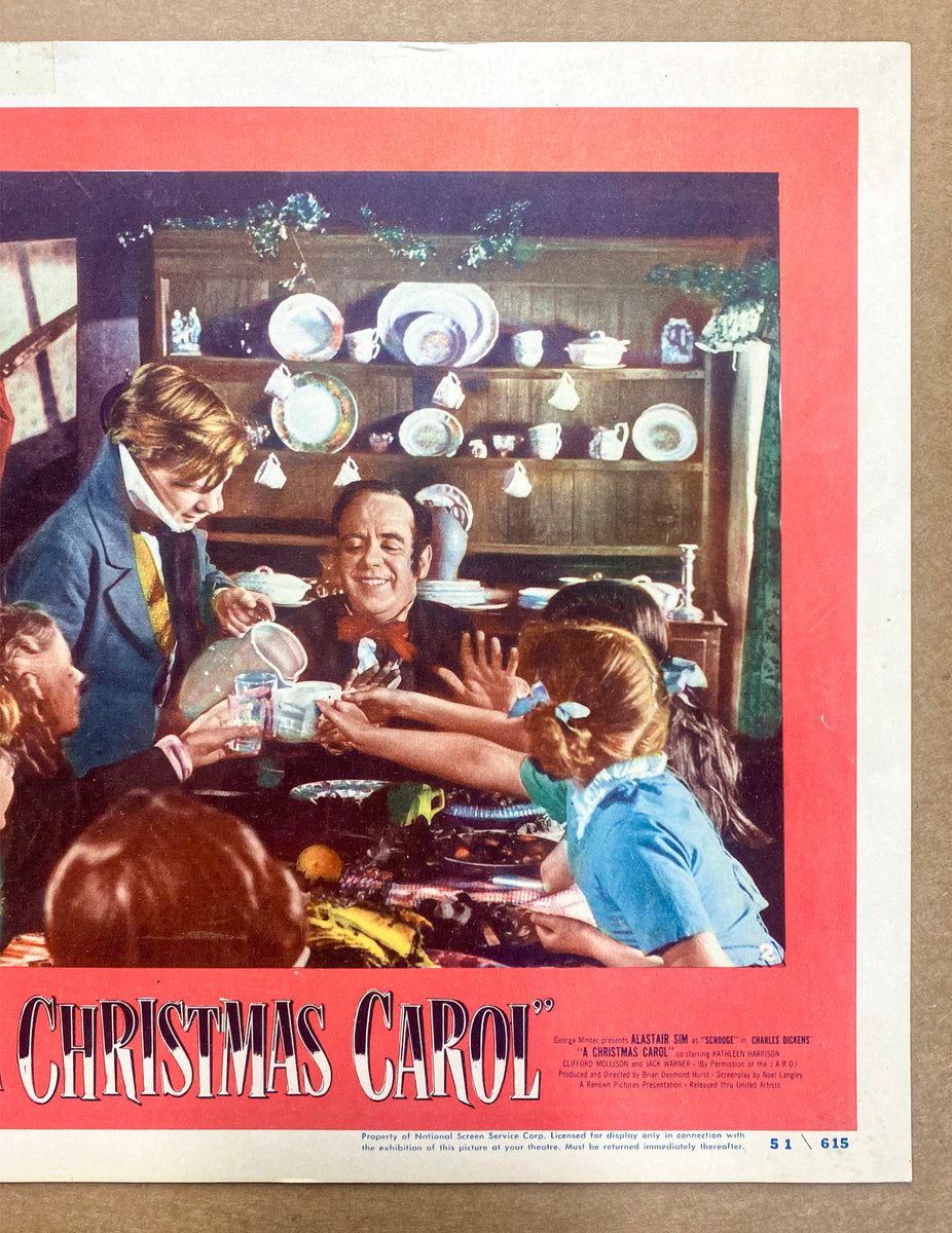 1951 A Christmas Carol Lobby Card Alastair Sim as Scrooge Original ...