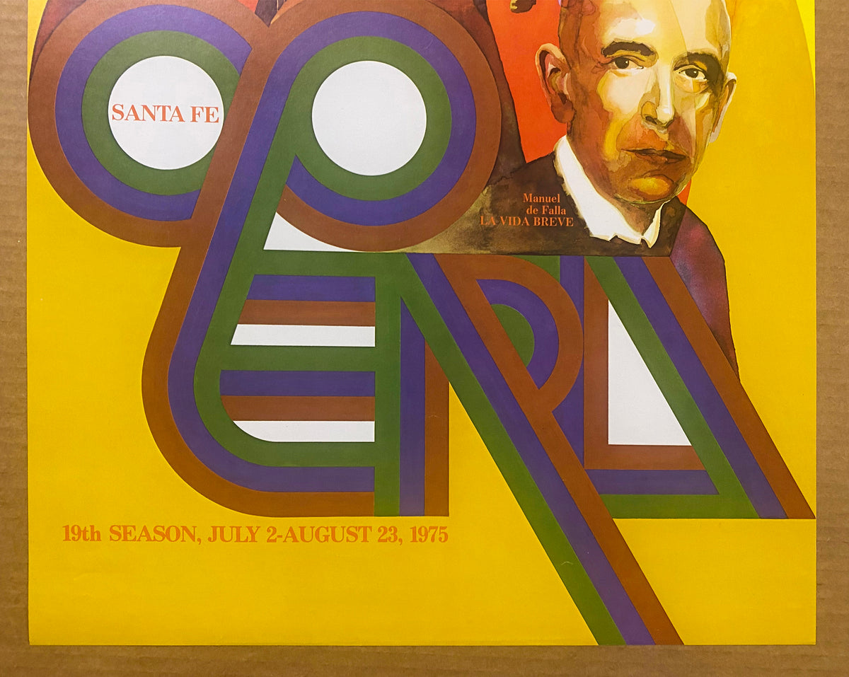 1975 Santa Fe Opera 19th Season Poster New Mexico Mozart Bizet Verdi ...