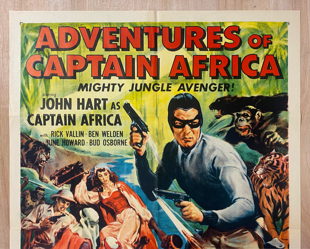 1955 Adventures of Captain Africa Republic Movie Serial Poster Vintage ...
