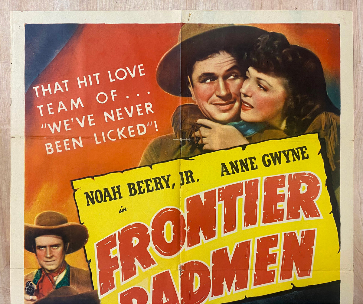1943 Frontier Badmen One Sheet Movie Poster Western Lon Chaney Jr ...