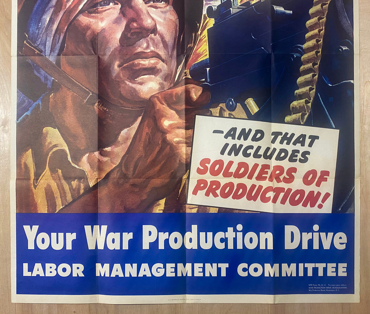 1943 A Good Soldier Sticks To His Post Soldiers of Production Poster ...