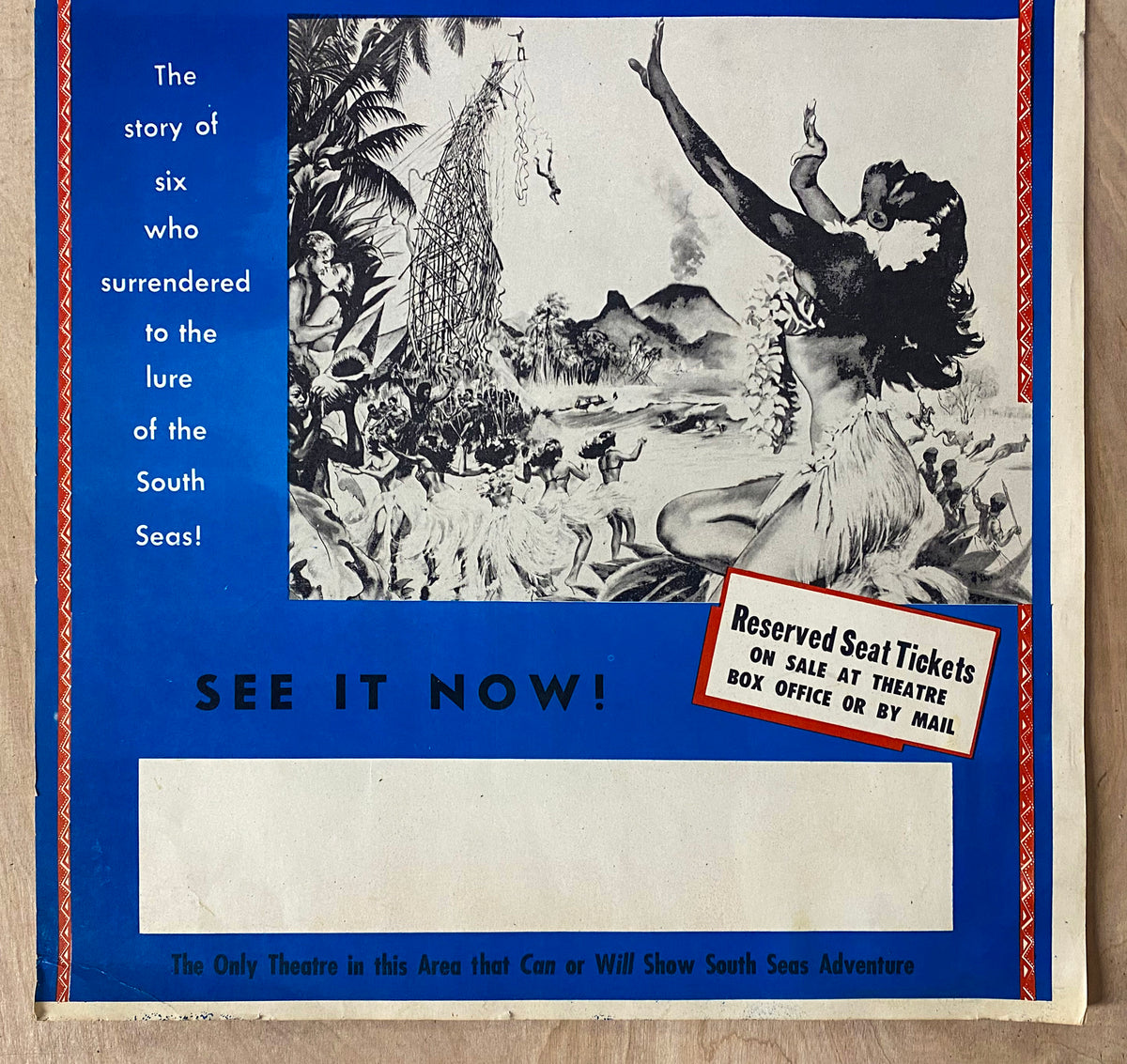 c.1960 Cinerama South Seas Adventure Movie Poster Vintage Original ...