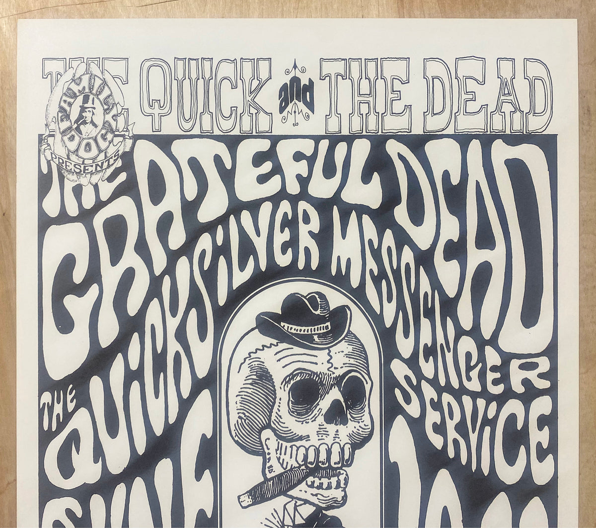 1966 Grateful Dead Family Dog Quick and Dead Psychedelic Poster FD-12 ...