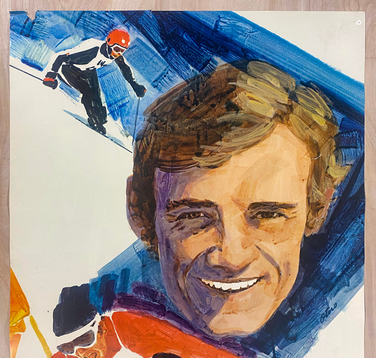 c.1968 Jean Claude Killy Fly Friendly Skies United Airlines Poster Ski ...