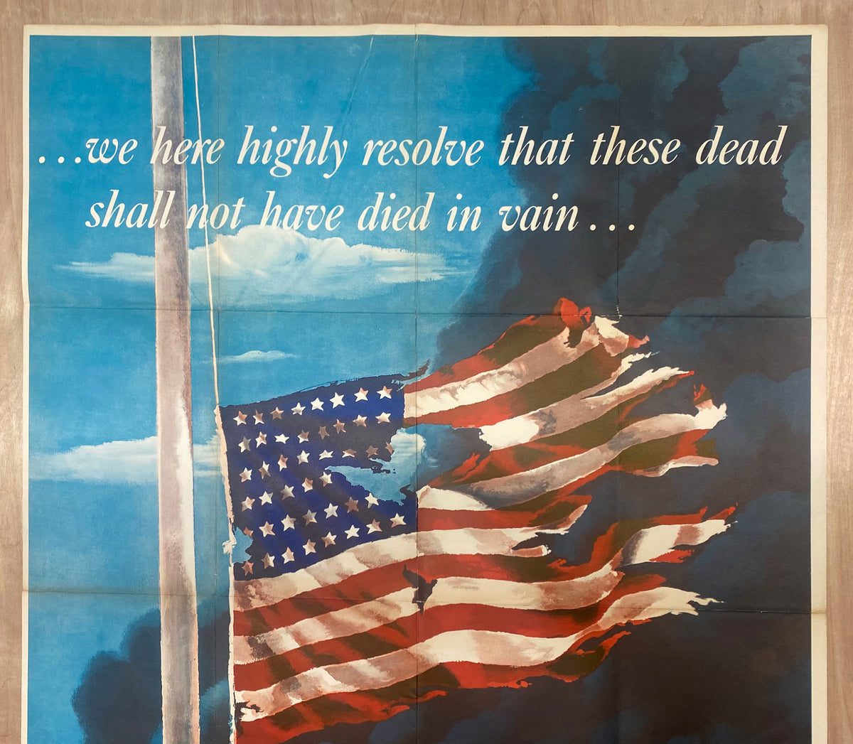 1942 Remember December 7th Poster by Allen Saalburg WWII Original BIG ...