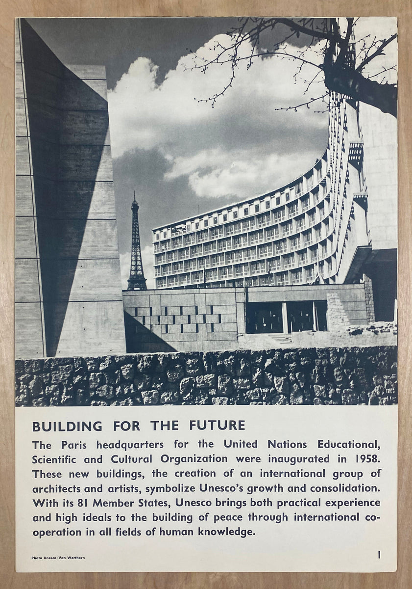 1958 Building For The Future The Worldwide Work of UNESCO 8 Poster Set ...