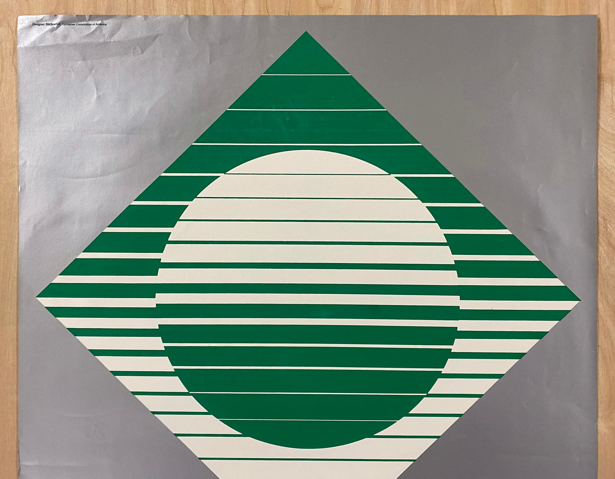1977 Chicago Public Library Culture Center Opening Poster Bill Bonnell ...