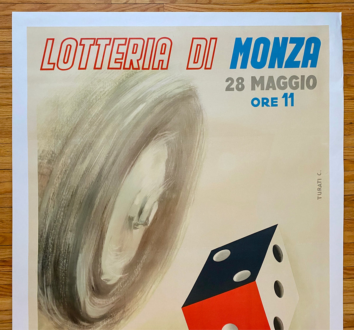 1950 Lotteria di Monza Gran Prix Formula One Racing Poster F1 Original ...
