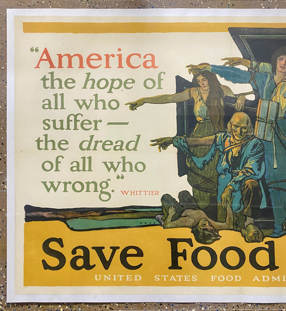 1918 Save Food And Defeat Frightfulness Poster by Herbert Paus WWI ...