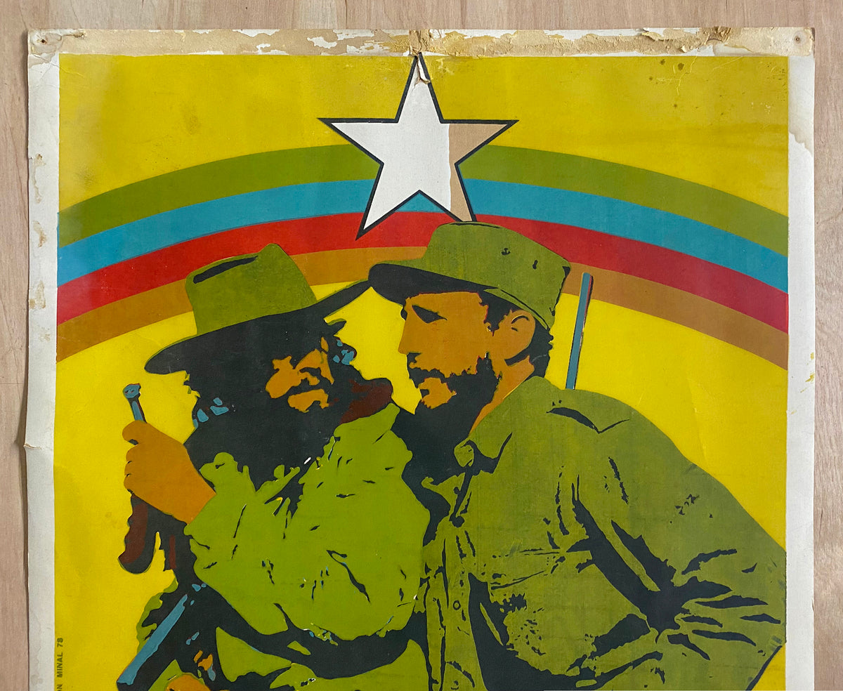 1978 20th Anniversary Cuban Socialist Revolution Silkscreen Poster Che ...
