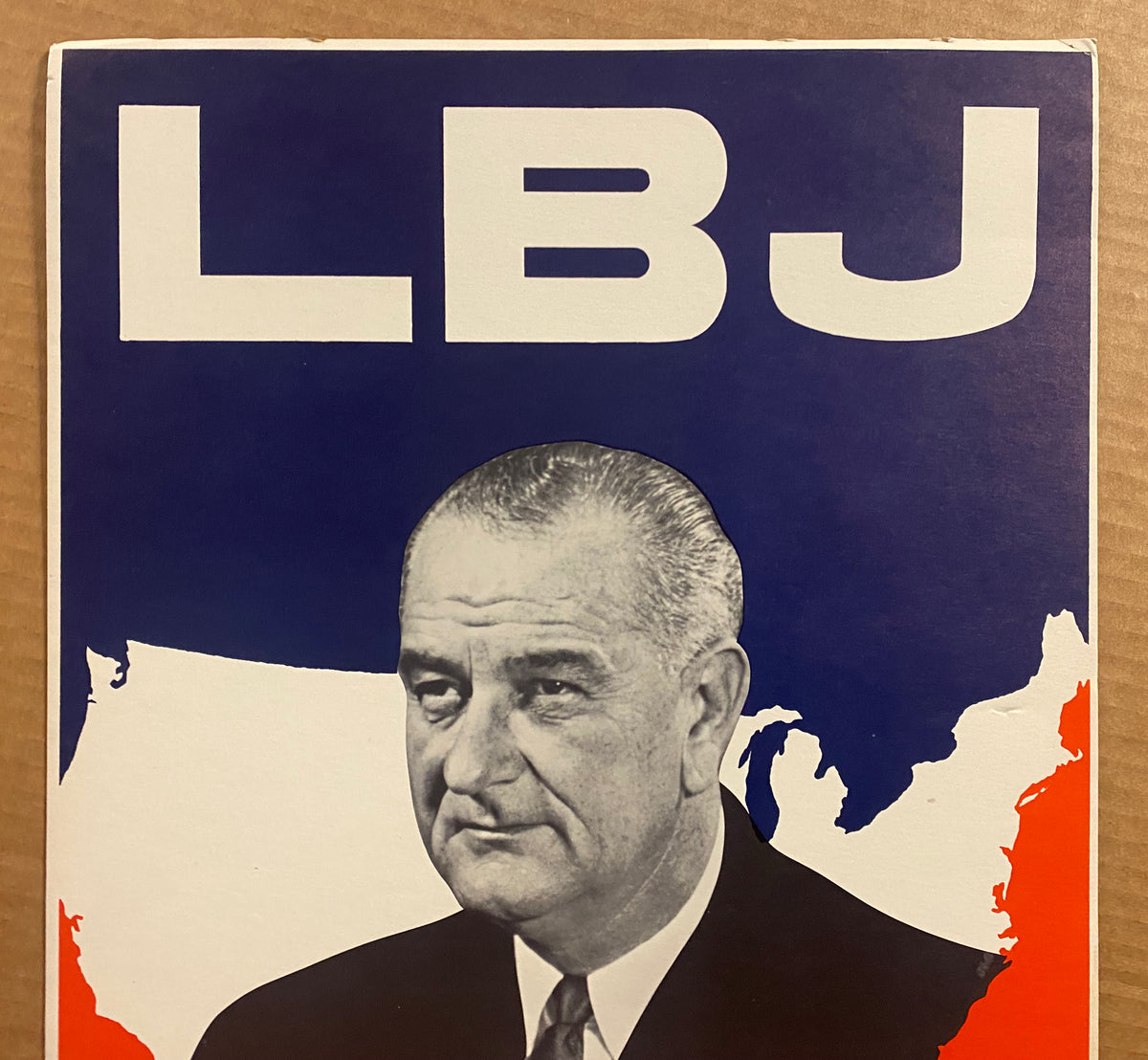 1964 LBJ For The USA Lyndon B Johnson Presidential Campaign Window Car ...