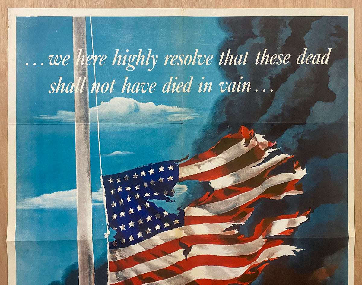 1942 Remember December 7th WWII Poster by Allen Saalburg Original ...