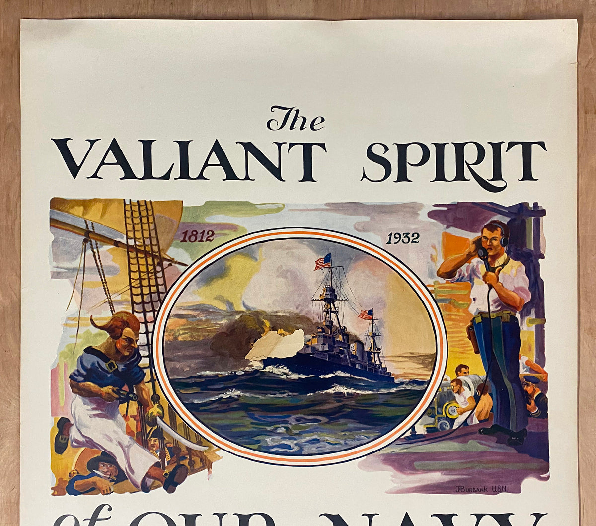 1932 Valiant Spirit Of Our Navy Makes Better Americans Enlist Poster ...
