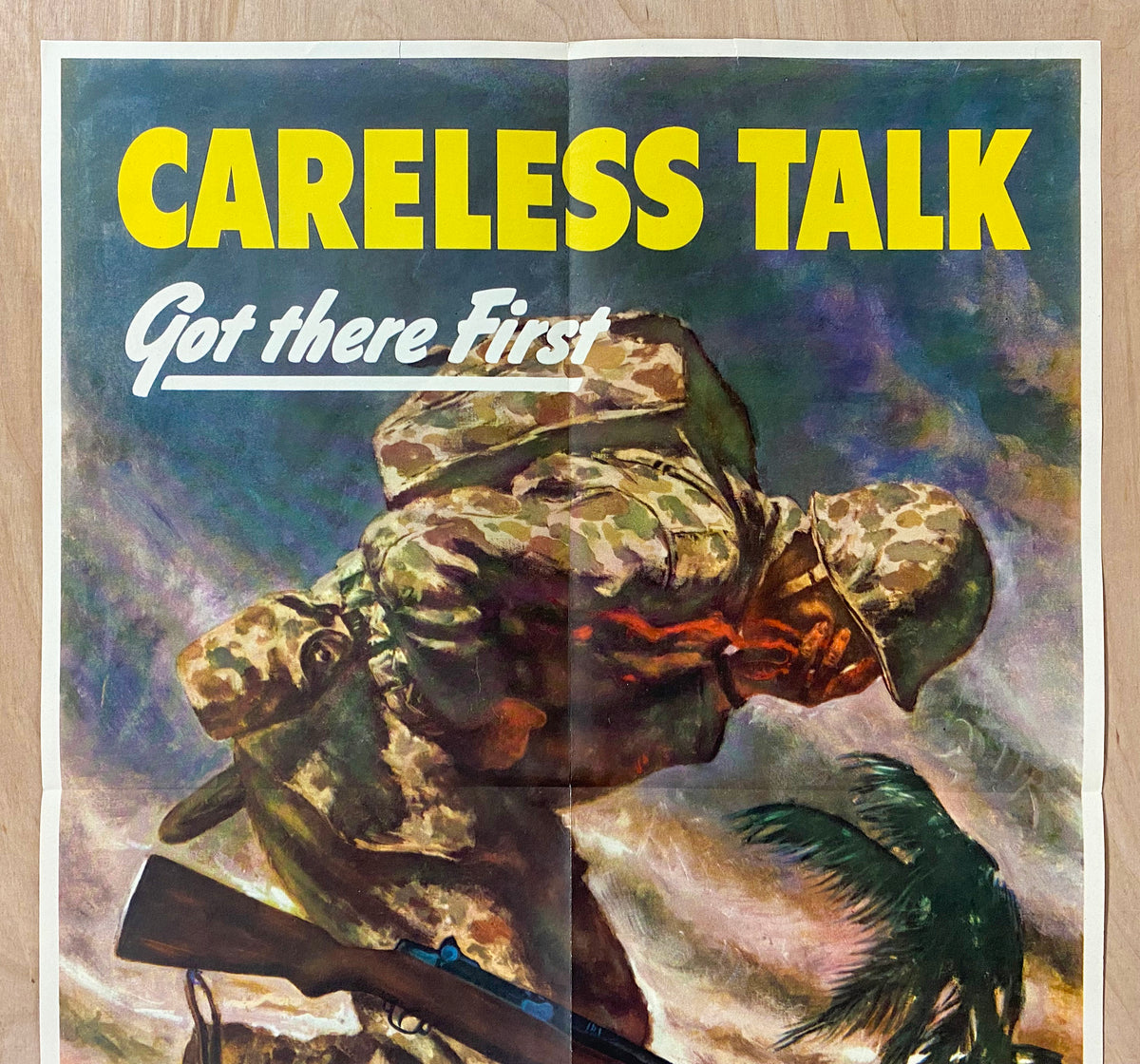1944 Careless Talk Got There First WWII Poster Ray Prohaska Marines ...