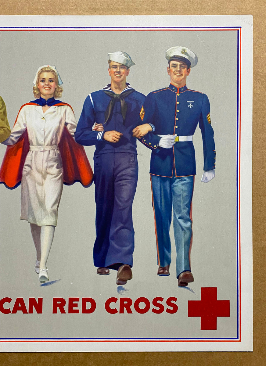 c.1942 Join The Red Cross Poster by Robert C. Kauffmann WWII Original ...