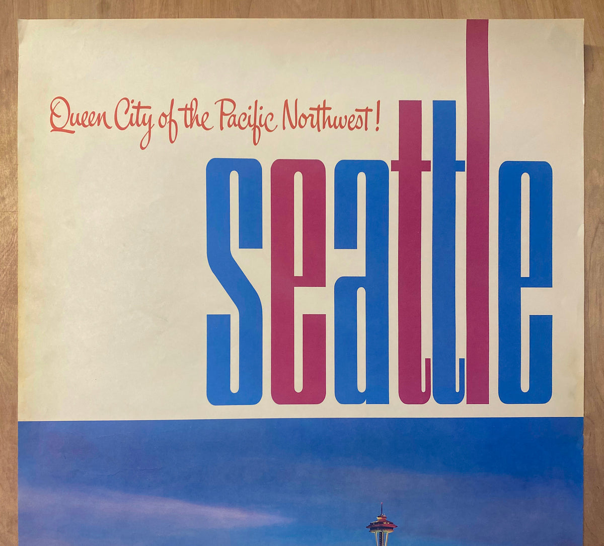 c.1960s Seattle Queen City Pacific Northwest Poster Great Northern RR ...