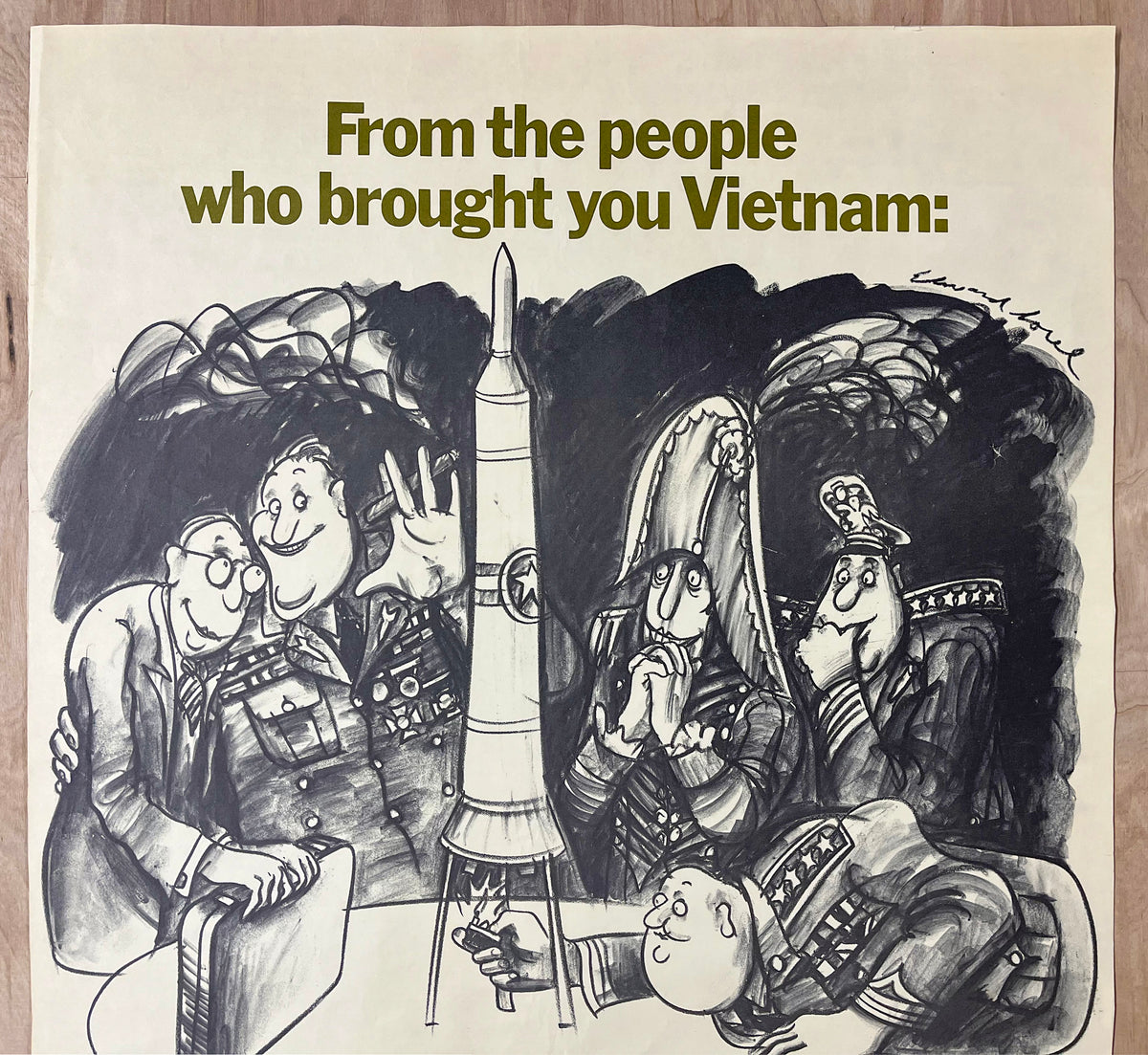 c.1969 SANE Anti Ballistic Missile System Protest Poster Edward Sorel ...