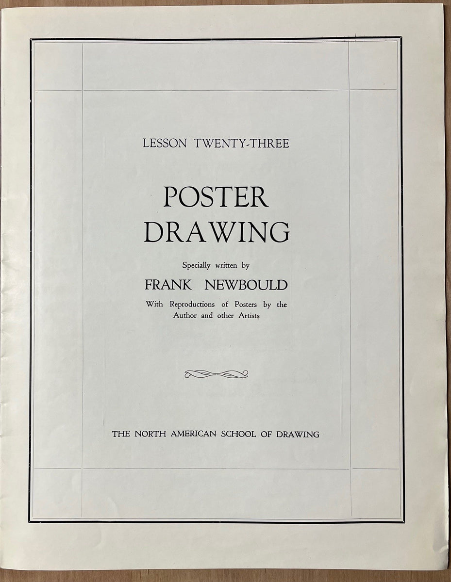 c.1928 Poster Drawing Lesson Specially written by Frank Newbould ...