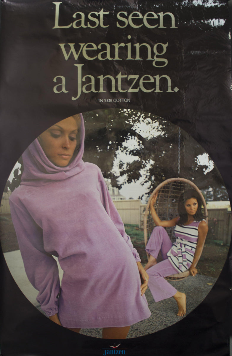 Last Seen Wearing a Jantzen - In 100% Cotton Poster – Golden Age Posters