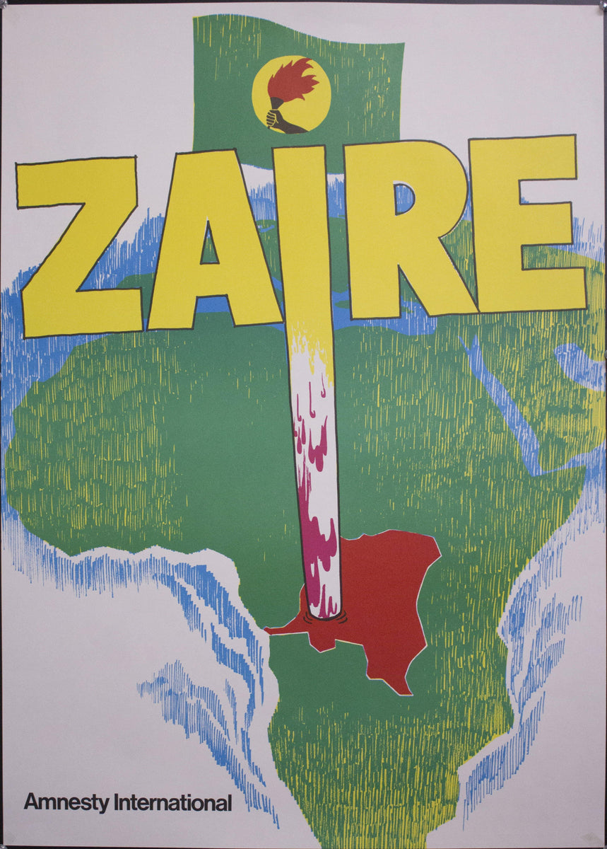 c. 1970 Zaire Amnesty International Human Rights Poster – Golden Age ...