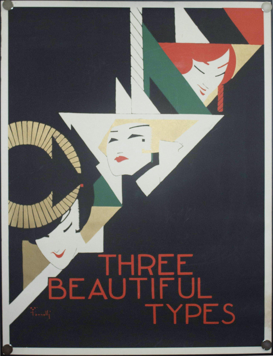 1968 Three Beautiful Types Poster by Alfonso Iannelli – Golden Age Posters
