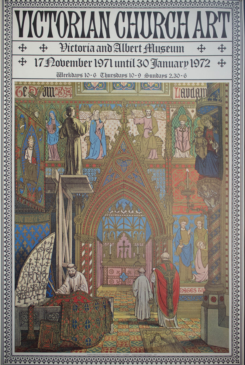 1971 Victorian Church Art at the Victoria Albert Museum Poster – Golden ...