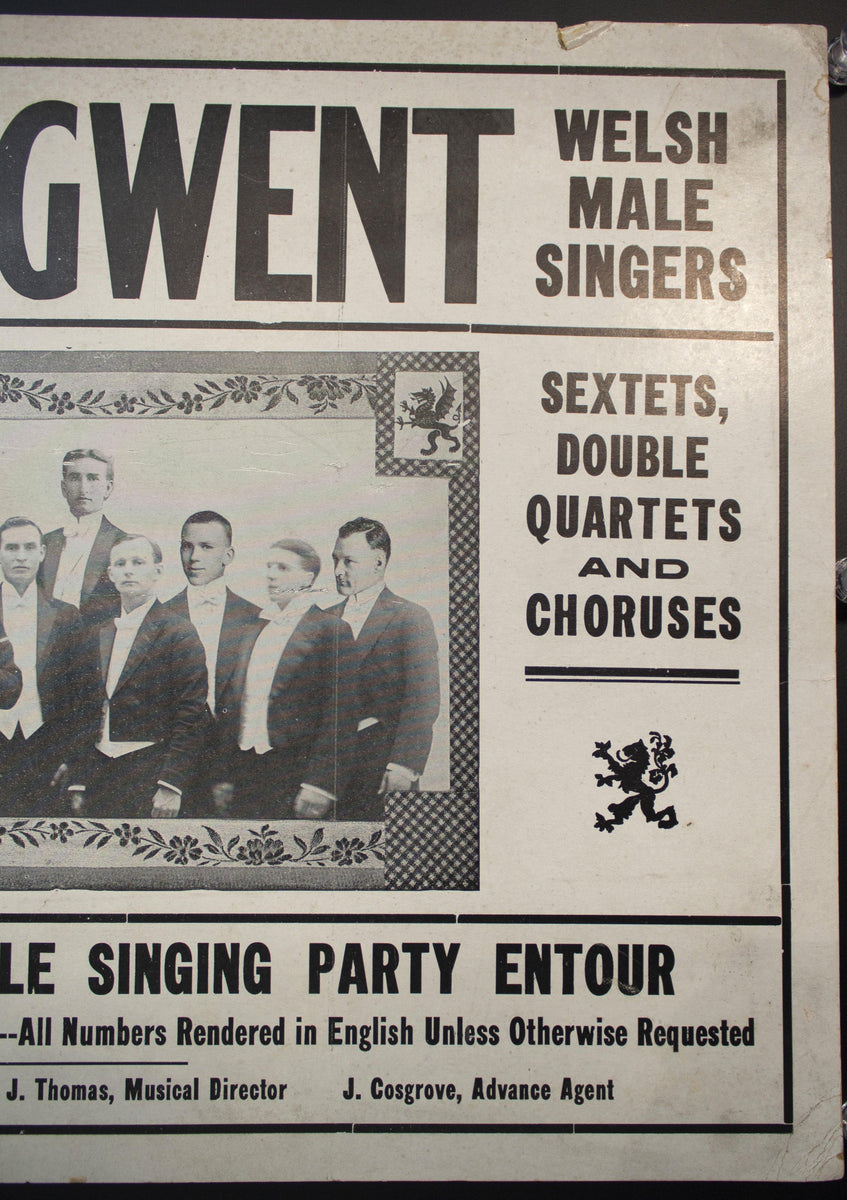 c. 1920 Royal Gwent Welsh Male Singers Church Choir Poster – Golden Age ...