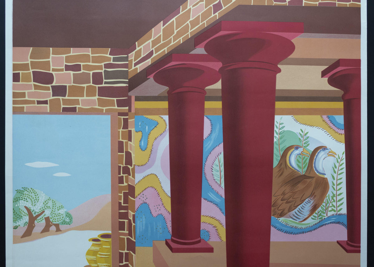 1954 Greece Crete Palace of Cnossos Helen Perakis-Theocharis Poster ...