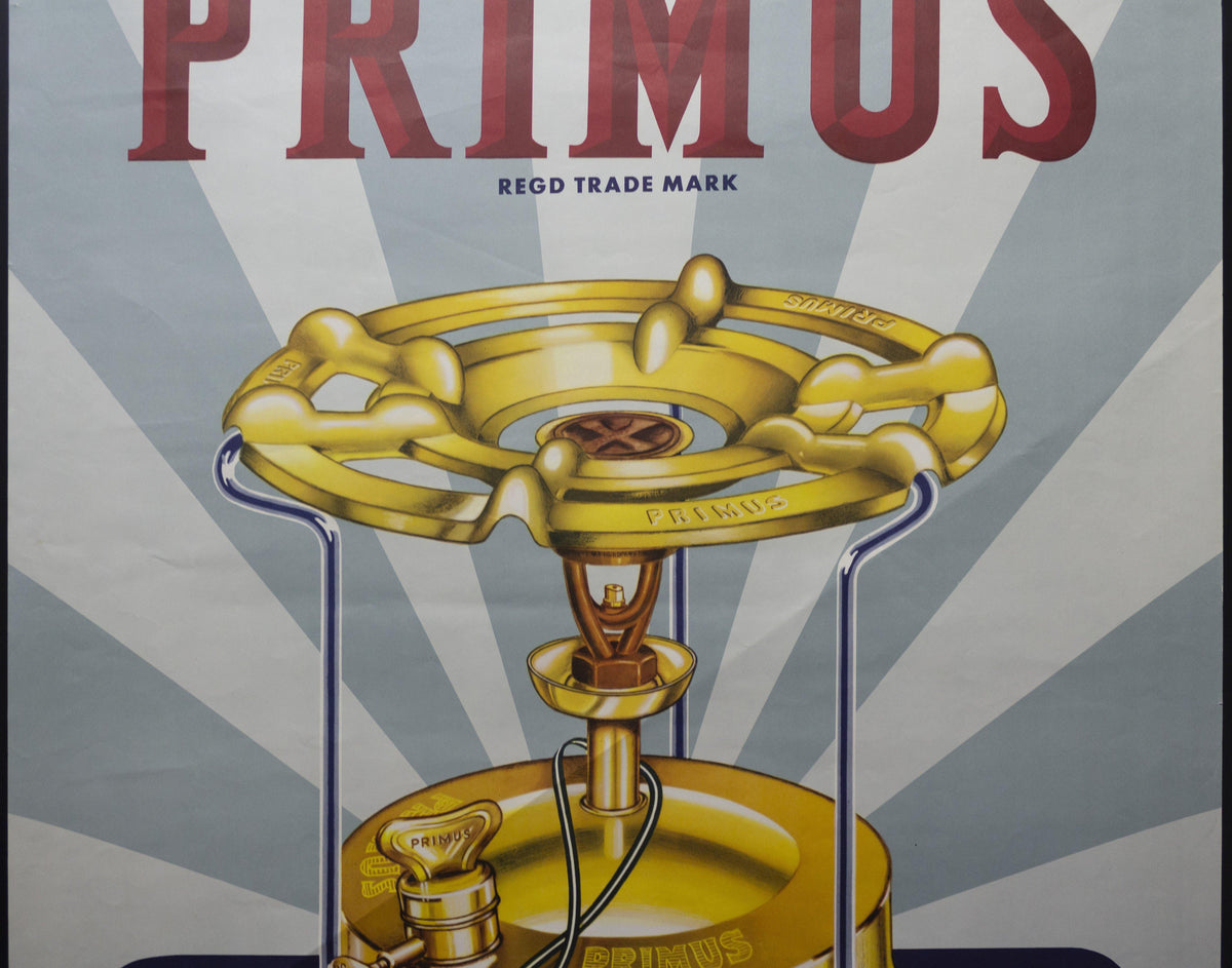 c.1930s Primus Portable Camp Stove Swedish Advertising Poster Vintage ...