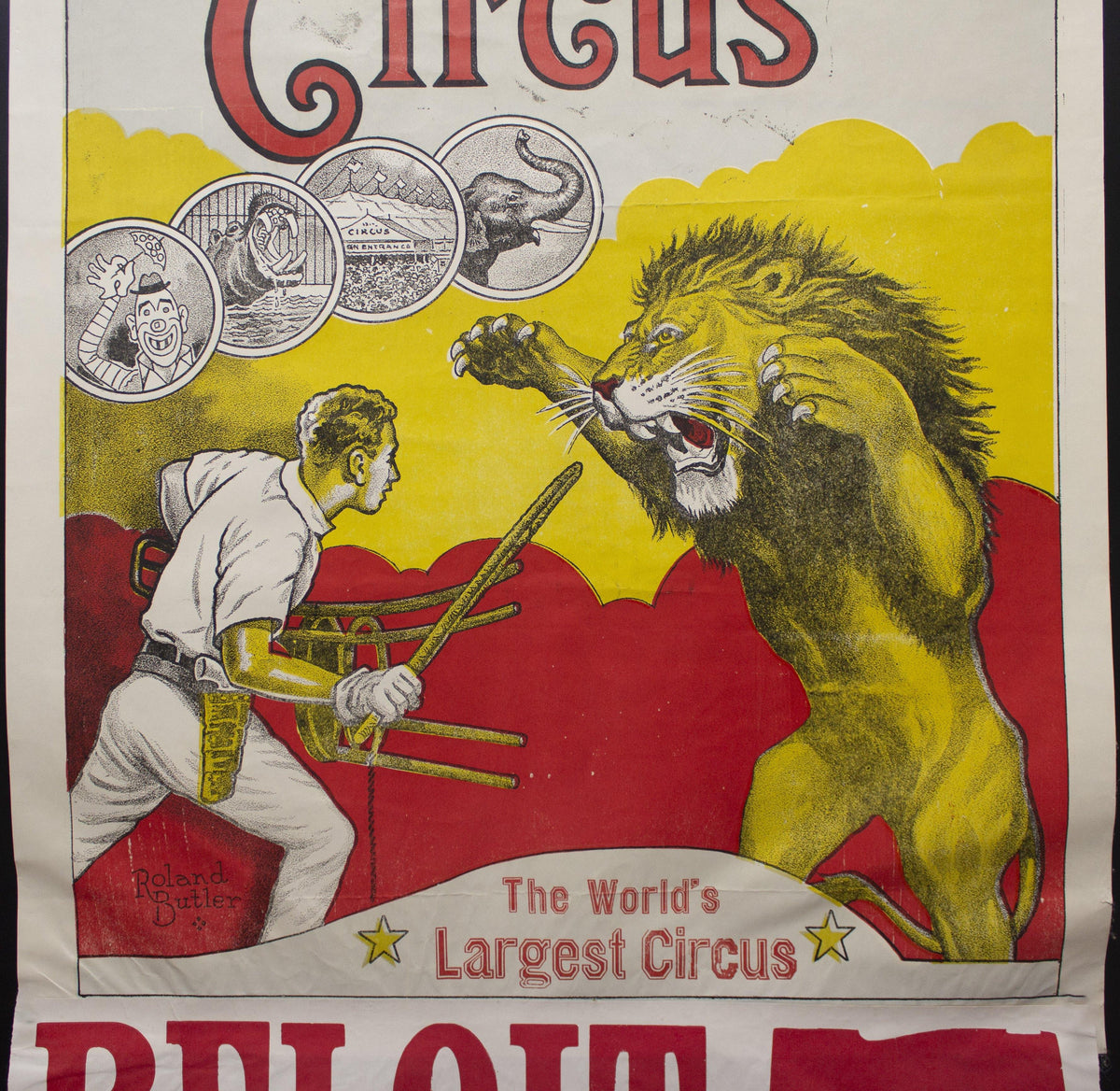 Vintage Clyde Beatty Cole Bros Combined Circus Poster by Roland Butler ...