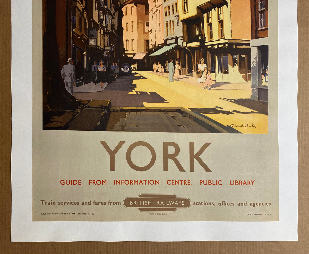 1952 York England British Railways Poster by Claude Henry Buckle ...