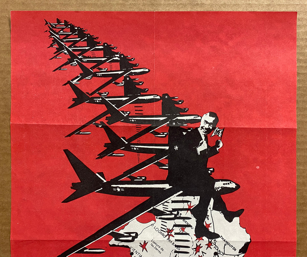 1972 Nixon's Peace Anti Vietnam War Poster Lazaro Abreu Cuban OSPAAAL ...
