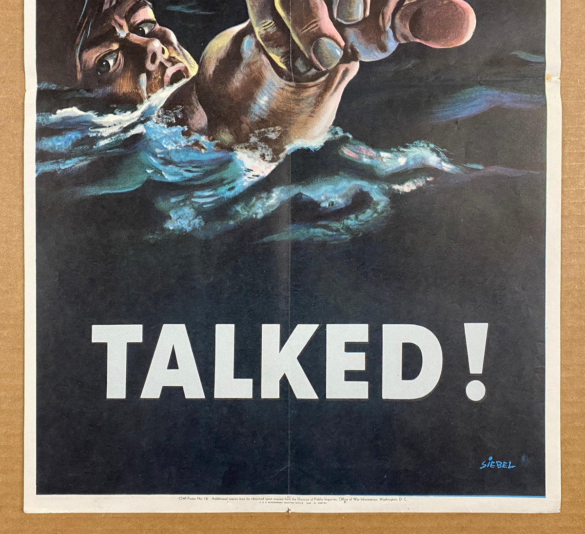 1942 Someone Talked! Poster Frederick Siebel Loose Lips WWII Original ...