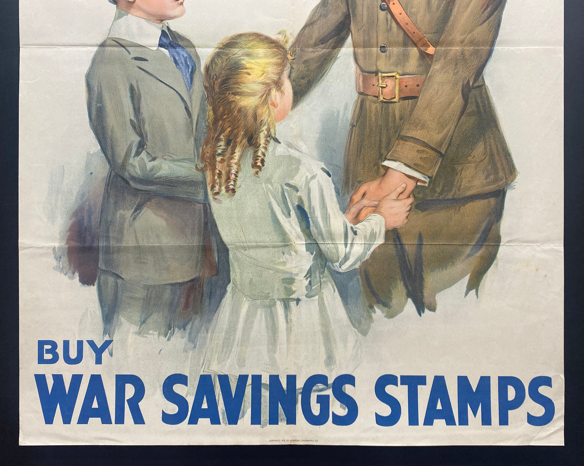 1918 Help Him Win By Saving Serving Buy War Savings Stamps Poster WWI ...