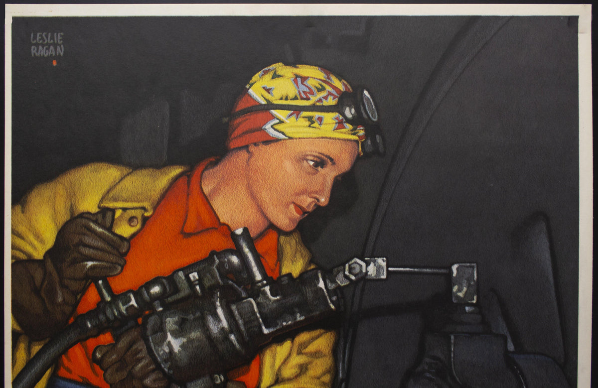 1943 Free A Man To Fight Poster Leslie Ragan New York Central System ...