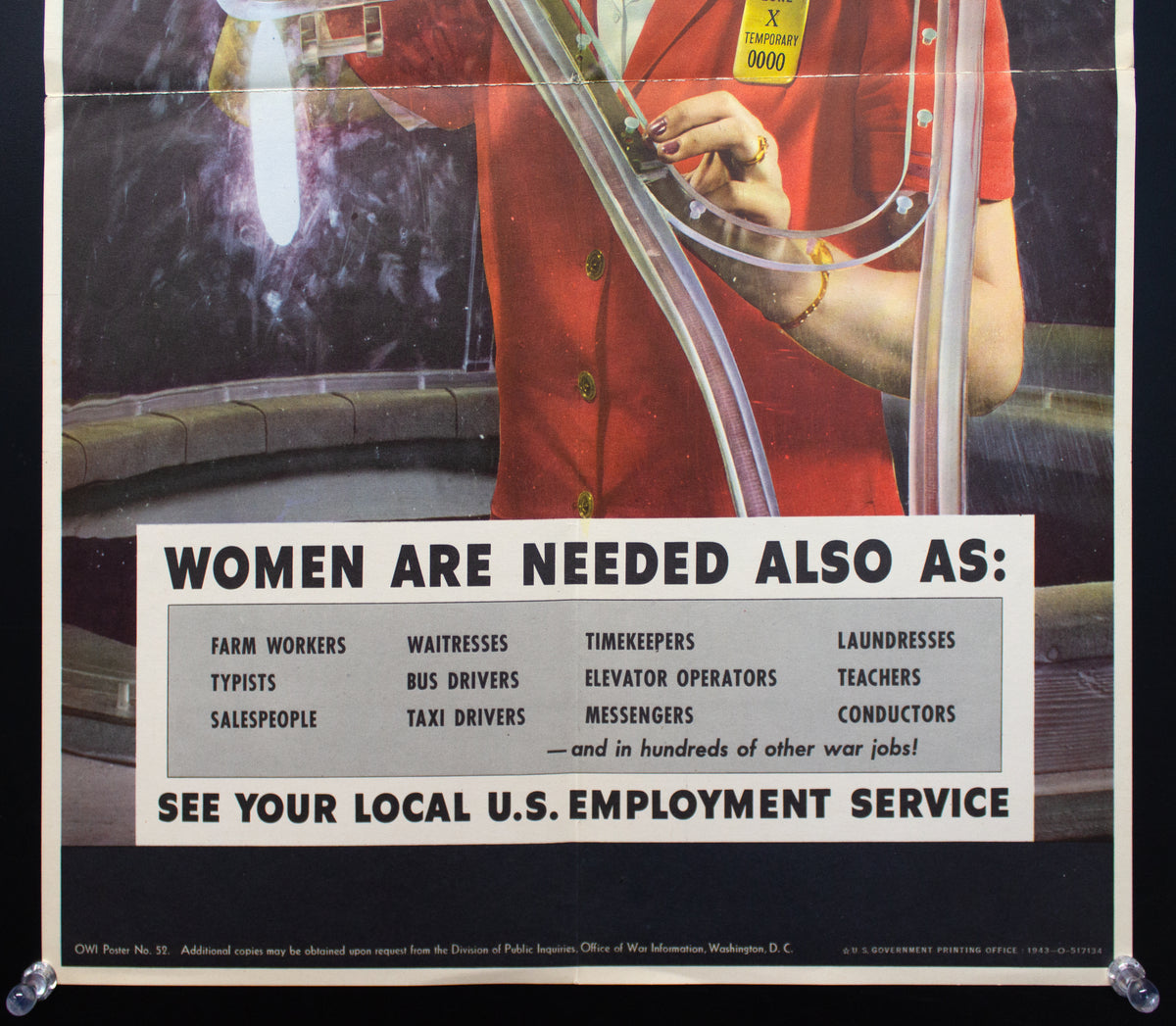1943 More Women At Work The Sooner We Win WWII Poster Rosie Riveter ...