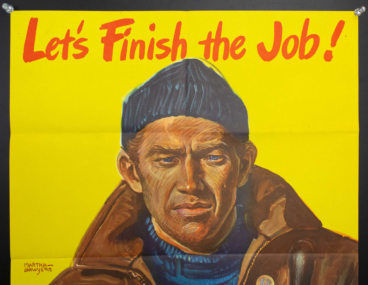 1944 Let's Finish The Job Seaman Needed Merchant Marine Poster Sawyers ...