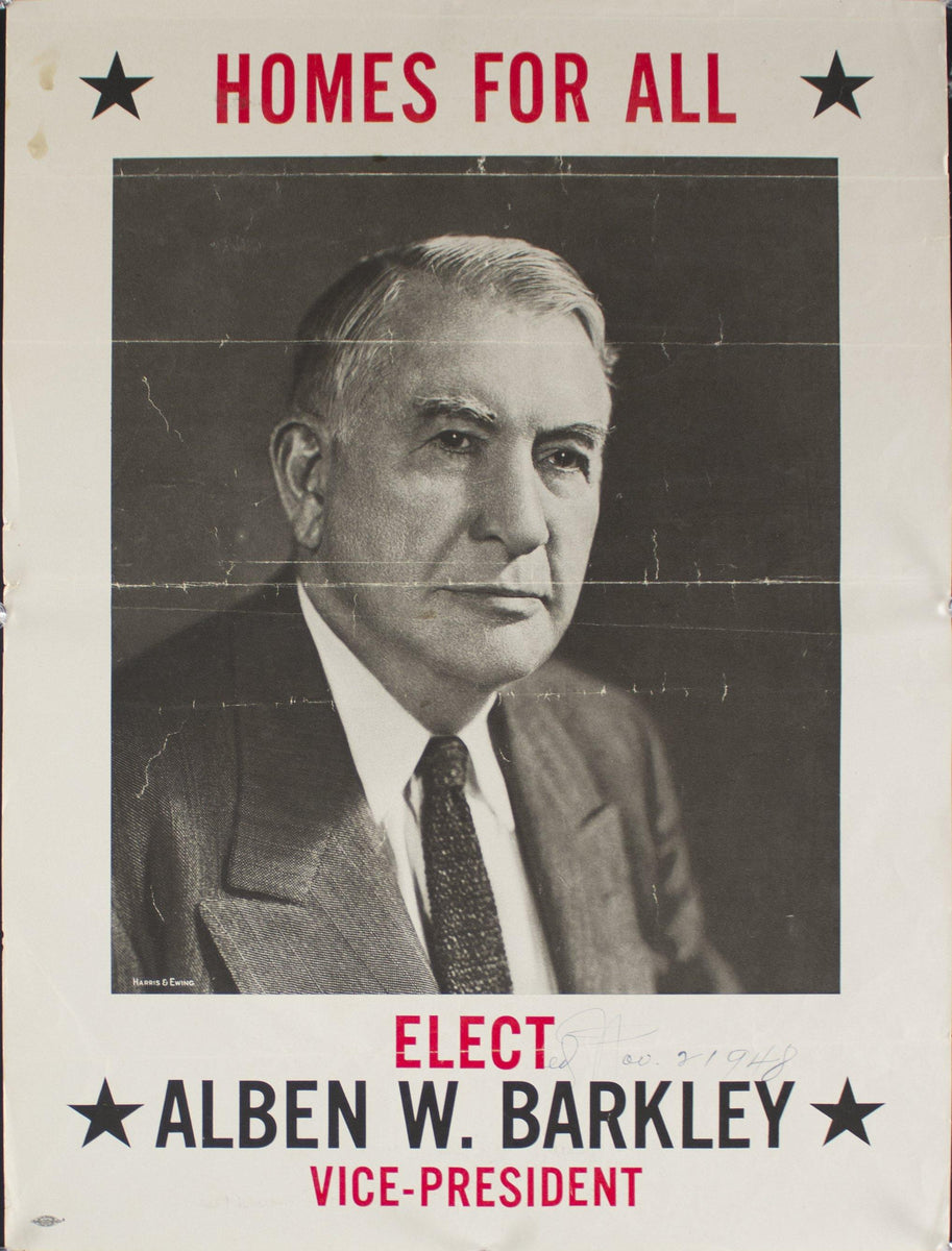 1948 Homes for All | Elect Alben W. Barkley | Vice President Poster ...