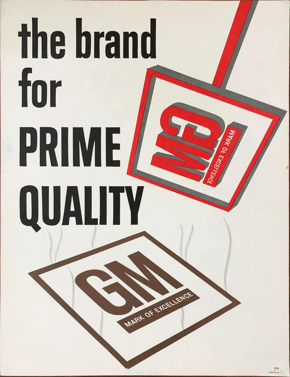 c. 1962 The Brand For Prime Quality | GM Mark of Excellence Poster ...