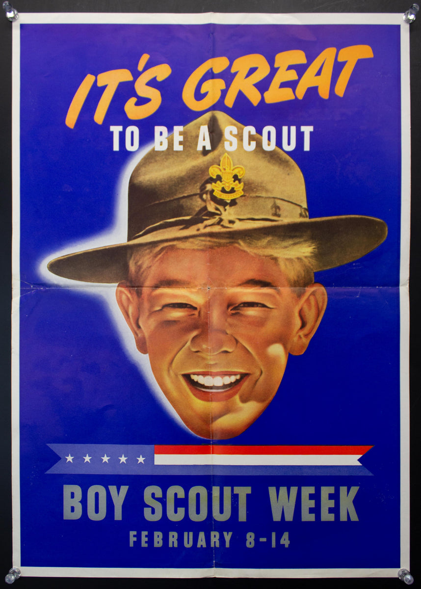 1944 It's Great To Be Scout Poster Boy Scout Week February 8 to 14 ...