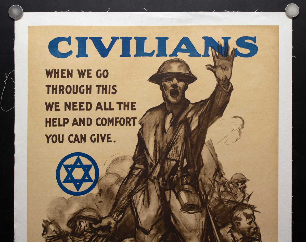 1918 Civilians Jewish Welfare Board Poster by Sidney Reisenberg WWI ...