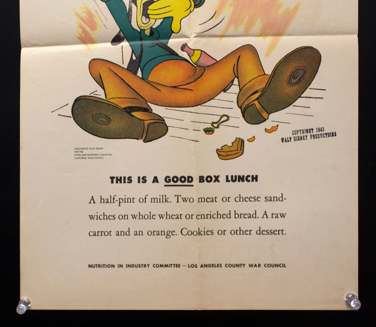 1943 A Goofy Lunch Pulls Your Punch! Walt Disney Studios WWII Nutritio ...