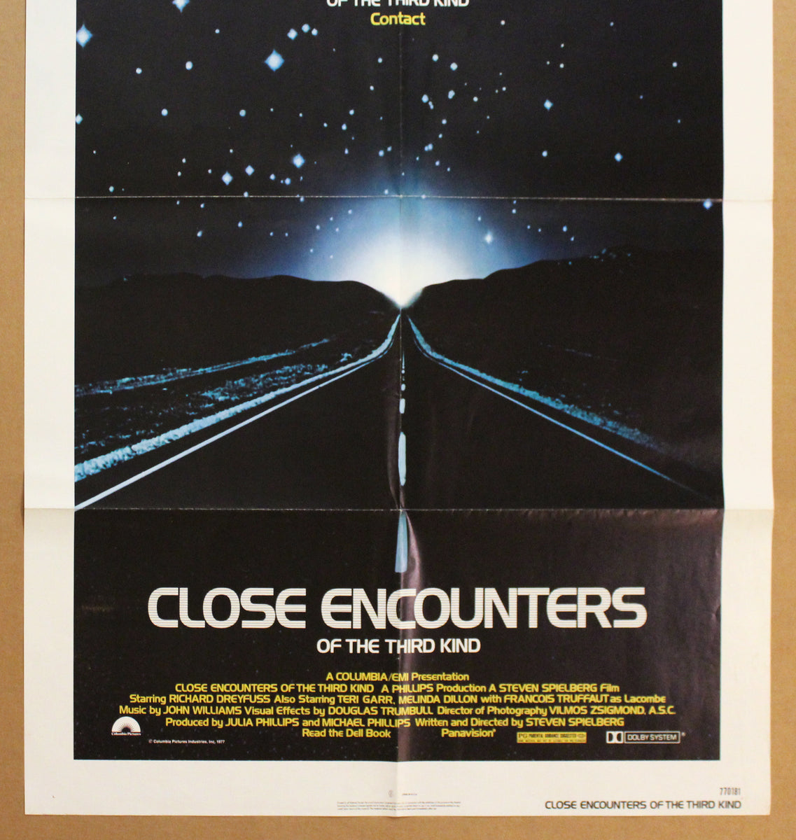 1977 Close Encounters of the Third Kind One Sheet Movie Steven Spielbe ...