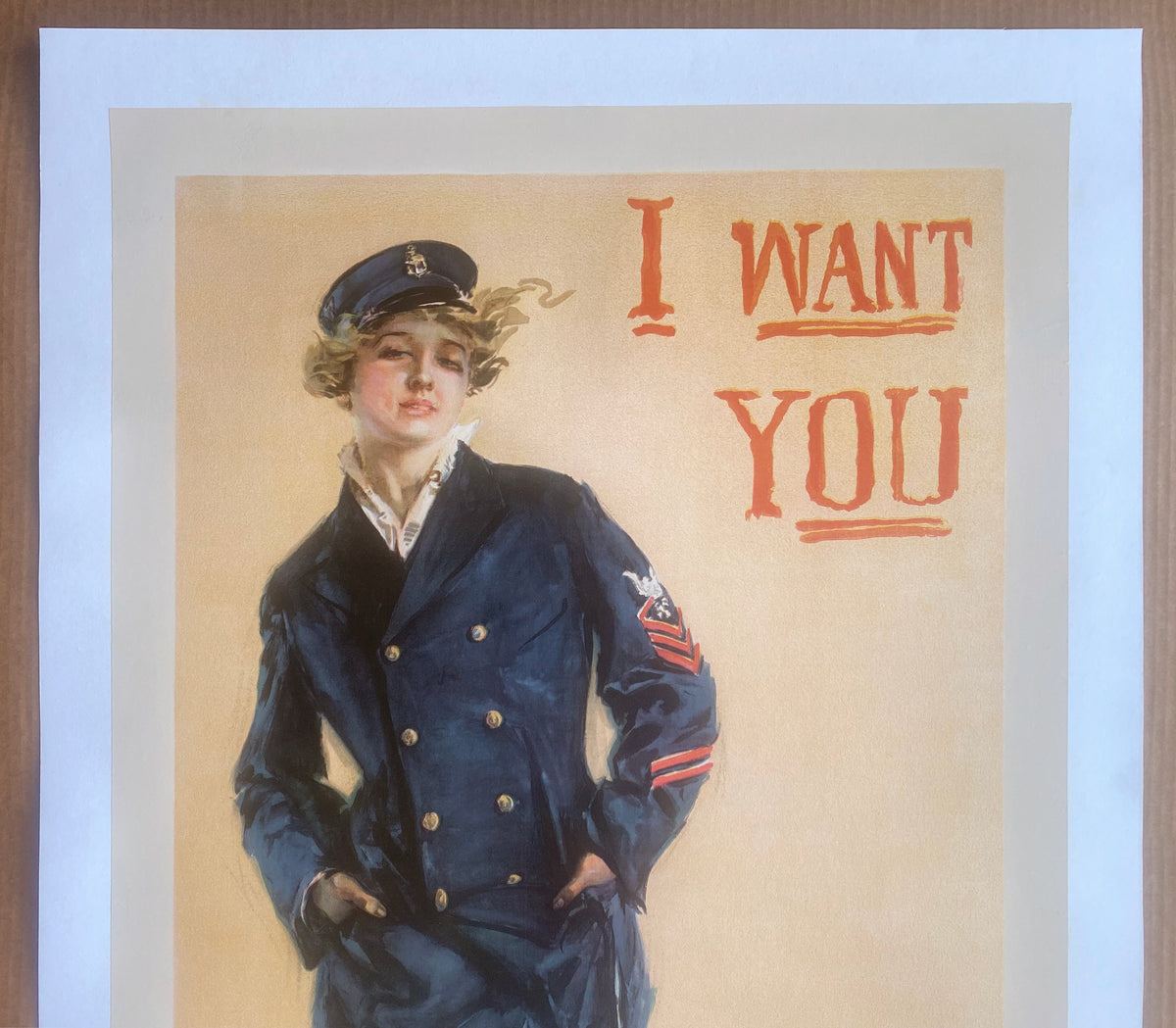 1917 I Want You For The U.S. Navy Poster Howard Chandler Christy WWI ...